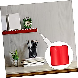 Ciieeo 2pcs Border Decorative Paper Bulletin Board Border White Bulletin Board Paper Border Trim Background Black and Self Adhesive Cork Board White Outfit Desk Paper Cut Paper jam Office