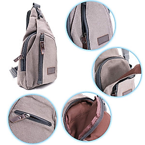 Kalevel Outdoor Travel Crossbody Backpack Casual Chest Bag Men Women (Gray,S)