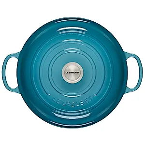 Le Creuset Enameled Cast Iron Signature Braiser, 3.5 qt., Caribbean