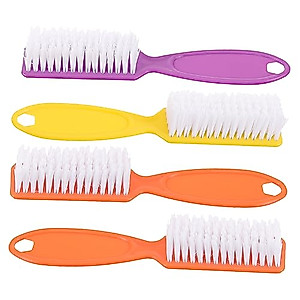 FRCOLOR 4pcs portable brush nails brush Essential nail tool nail cleaner brush nail cleaning kit pinceles para uñas acrilicas Hand Nail Clean long handle nail brush major