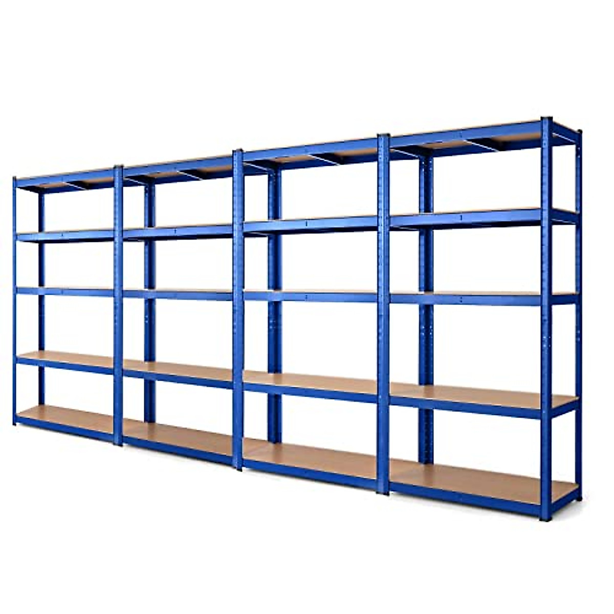 IRONMAX Metal Garage Storage Shelving, 5 Tier Adjustable Rack Shelf Organization, Heavy Duty Shelves Unit for Warehouse Pantry Closet Kitchen Basement, 30’’W x 12’’D x 60’’H (4, Navy Blue)
