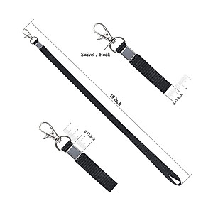 Teskyer Clear ID Badge Holder with Lanyard, Waterproof Extra Thick Plastic ID Card Holder with Resealable Zip, 2.5" x 3.5" Inner Size, Vertical Style, Set of 3, Black