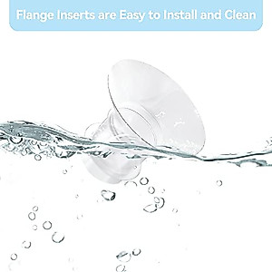 Vcekract Flange Inserts 15/17/19/21mm, Compatible with TSRETE, Medela, Momcozy S9/S9Pro/S12/S12Pro Wearable Breast Pump, Reduce 24mm Shield/Flange Nipple Tunnel Down to Correct Size 4PCS