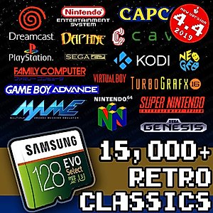 RetroPie 128GB SD Card for Raspberry Pi - Games Collection with Video Previews & 3D Boxart