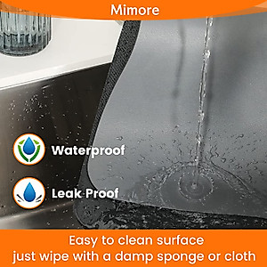 Mimore Coffee Mat - Coffee Bar Mat for Countertop 24x16 - Absorbent Hide Stain Anti-Slip Coffee Bar Accessories Under Espresso Machine Coffee Maker Mat (Dish Drying Mat)