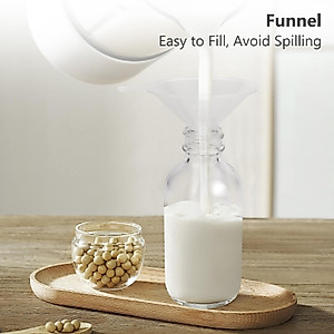 Rionisor 4OZ Small Glass Bottles with Lids and Funnels, 120ml Boston Round Glass Bottles, Leak Proof Mini Travel Bottles, Perfect for Diy Essential Oils, Hot Sauce and Juices, 6 Pack Clear