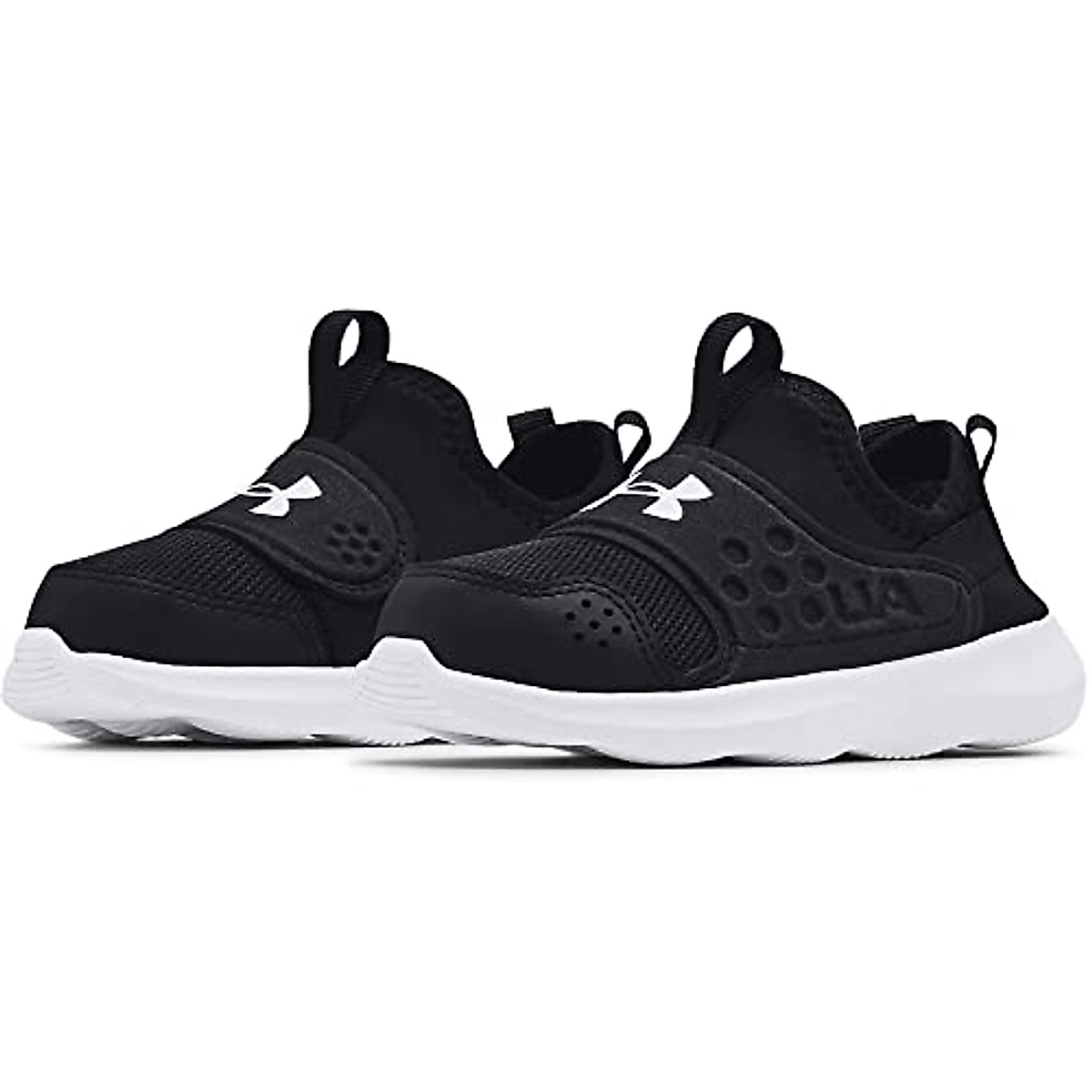 Under Armour Boys' Infant Runplay, Black/White, 8K Medium US