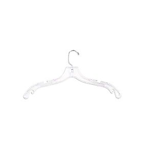 NAHANCO 300WW Plastic Heavy Weight Hanger, Reinforced Hook, 17", Clear (Pack of 100)
