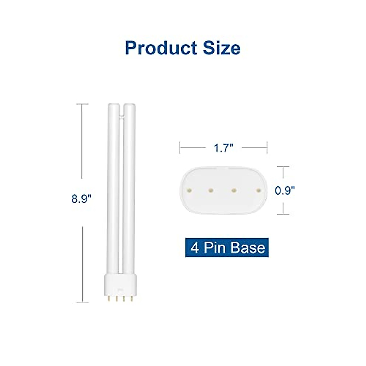 18W H-Shaped Bug Zapper Replacement Bulbs Compatible with 18W Indoor Outdoor Mosquito Lamps for Home with 4 Pin Base