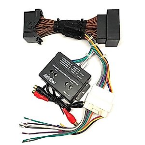 4 Channel Full System Add an Amp Amplifier Adapter Interface to Factory OEM Car Stereo Radio System for Select Chrysler Dodge Ram Vehicles - No Factory Premium Amp/Bose- Vehicles Listed Below