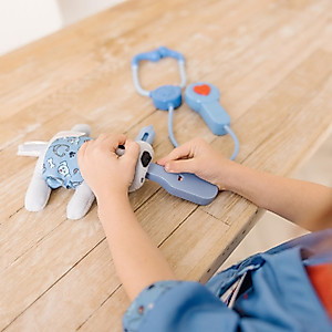 Melissa & Doug Veterinarian Role-Play Costume Set (Frustration-Free Packaging) - Kids Vet Costume Pretend Play Dress-Up Blue Large