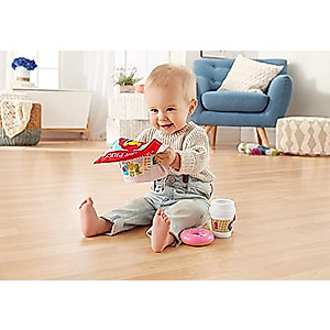 Fisher-Price On-The-Go Breakfast Gift Set, 3 take-Along Sensory Toys for Baby Ages 3 Months and Older