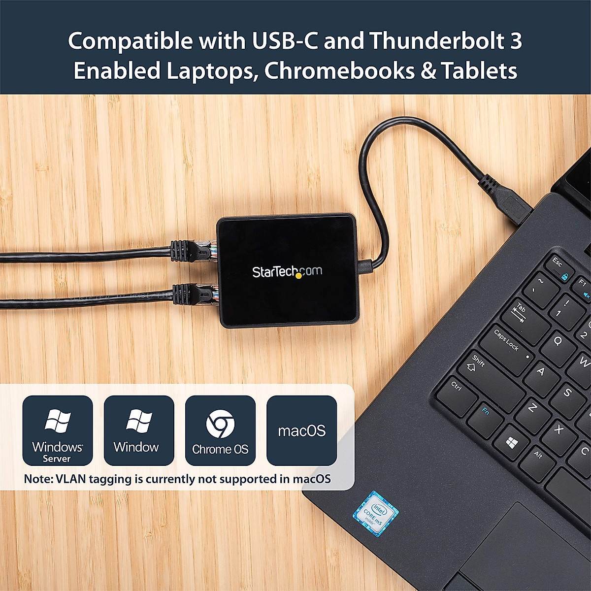 StarTech.com USB-C to Dual Gigabit Ethernet Adapter with USB 3.0 (Type-A) Port - USB Type-C Gigabit Network Adapter (US1GC301AU2R)