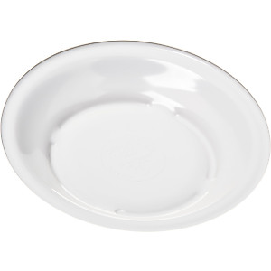 Carlisle FoodService Products Dallas Ware Reusable Plastic Plate Appetizer Plate with Rim for Buffets, Home, and Restaurants, Melamine, 5.5 Inches, White, (Pack of 48)