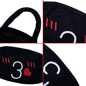 24pcs (Style) Mouth Mask Kawaii Cotton Cartoon Mouth Mask, 2 Colors