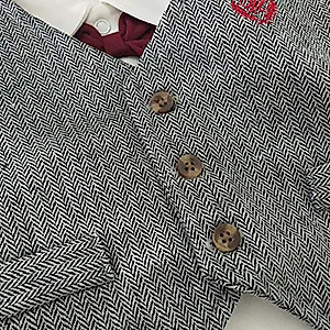 famuka Little Boy Suit Toddler Outfit Baby Gentleman Tuxedo Three-Piece Formal Shirt Set 1-5 Years (Grey, 2-3T)