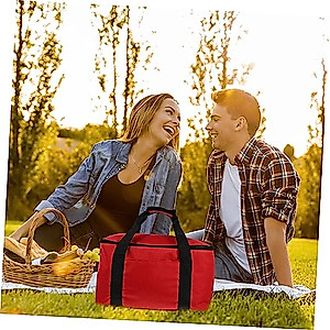 ULTECHNOVO Pizza Cake Insulation Portable Heating Lunch Box Car Heater Travel Ice Pack Insulated Food Delivery Bag Thermal Food Picnic Food Backpack Compact Picnic Cooler Bag Cake Packing Bag