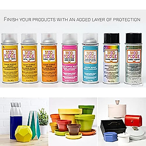 Mod Podge Spray Acrylic Sealer that is Specifically Formulated to Seal Craft Projects, Dries Crystal Clear is Non-Yellowing No-Run and Quick Drying, 12 ounce, Gloss