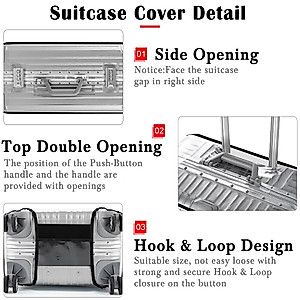 Yuppies Clear PVC Suitcase Cover Protectors Luggage Cover for Wheeled Suitcase (20inch/24inch/28inch (3 Pieces))