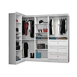 Bestar Versatile Walk-in Closet Organizer, White