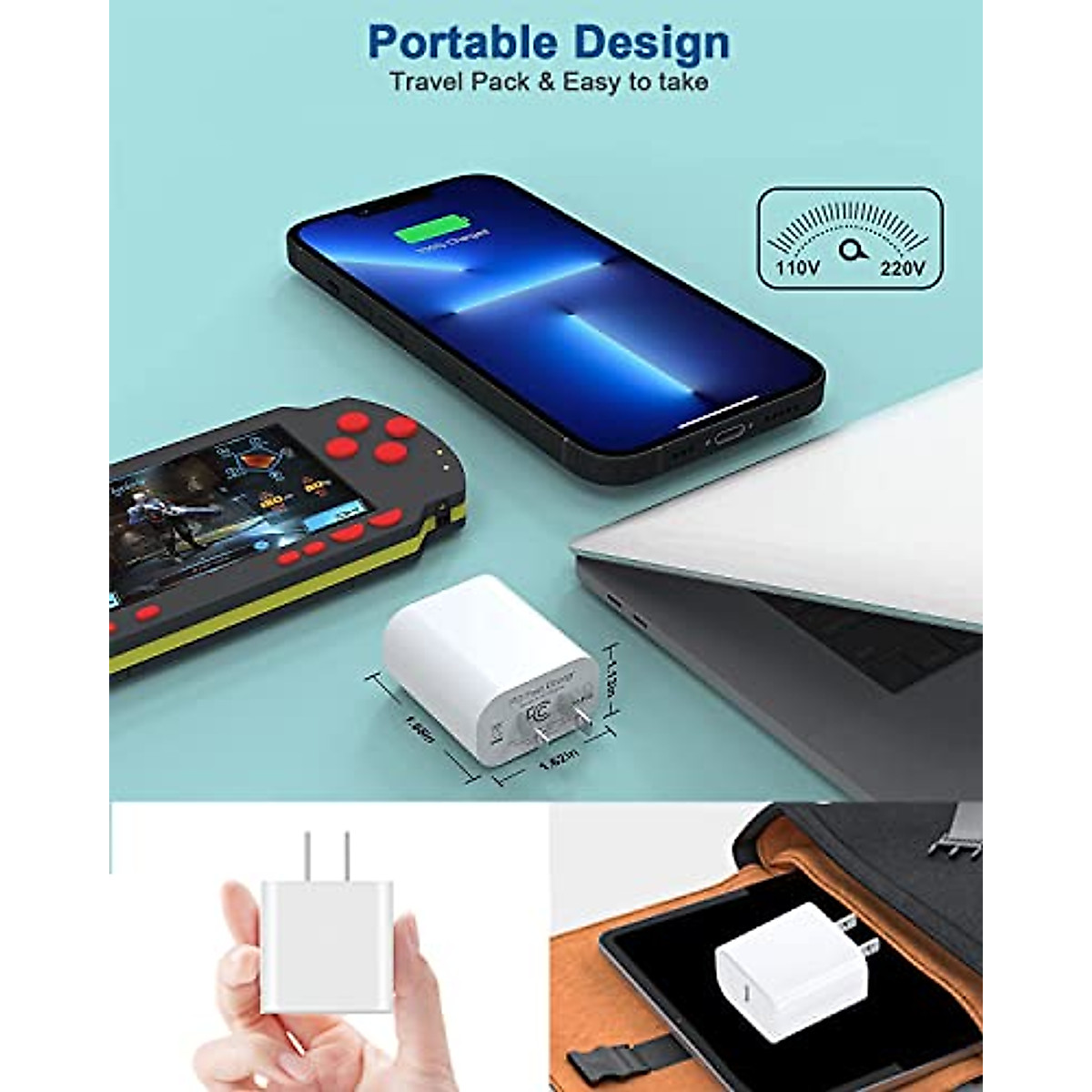 Apple Charger, 3Pack USB C Charger Block [Apple MFi Certified] USB C Wall Charger PD 3.0 USB C Adapter with Type C Charger Fast Charging Plug for iPhone 14/13/12/11/X, iPad/iPad Pro/iPad Mini/iPad Air