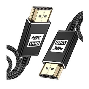 sweguard HDMI Cable 10ft [4K@60Hz, 1080P@144Hz], 4K HDMI 2.0 Cable High Speed 18Gbps Gold Plated Nylon Braided Supports HDR,HDCP 2.2, 2160P,3D,ARC for Roku TV PS5 PS4 Xbox HDTV Blu-ray&Monitor-Black