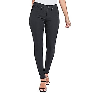 YMI Women's Junior Plus Size Hyperstretch Skinny Jean, Black, 2X
