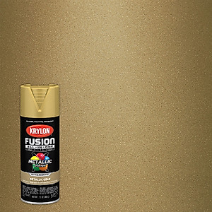 12 oz Krylon K02770007 Gold Fusion All-In-One Paint & Primer Spray Paint, Metallic