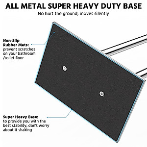 CISILY Silver Stainless Steel Toilet Paper Holder Stand with Phone Shelf, Bathroom Toliet Decor Decoration. Tissue Paper Roll Holder Free Standing Storage, Rv Accessories