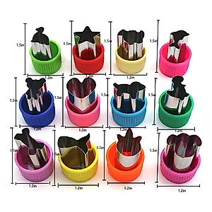 Vegetable Cutter Shapes Set, 12pcs, Mini Cookie Cutters Set Fruit Cookie Pastry Stamps Mold -for Kids Baking and Food Supplement Accessories