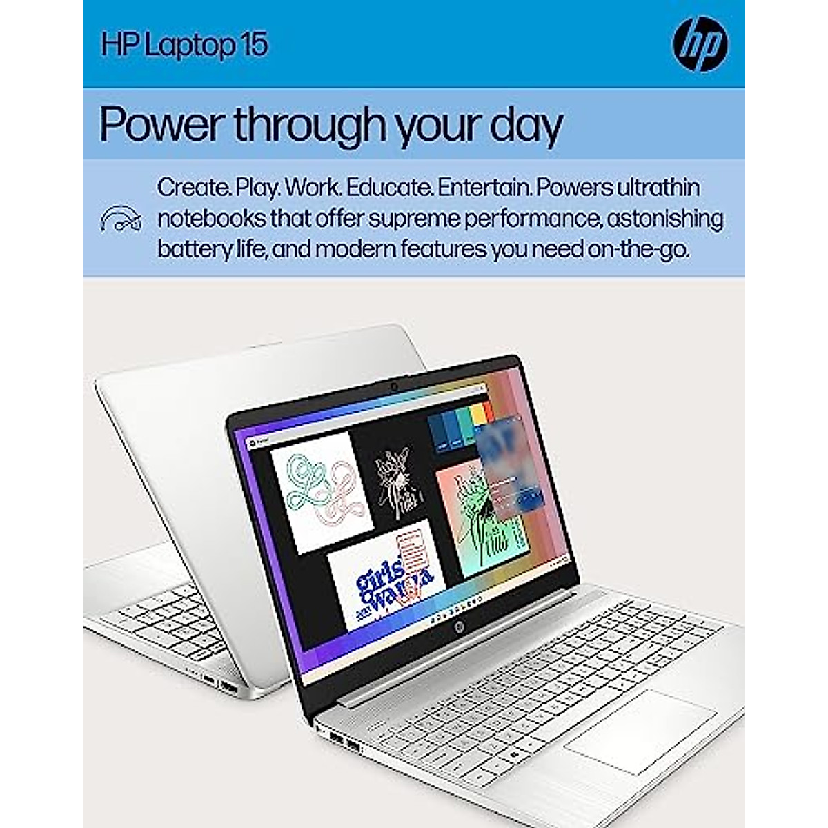 HP 2023 Newest 15.6" Laptop, AMD Ryzen 7 5700U (Beats i7-1265U), 16GB RAM, 512GB SSD, HD Micro-Edge Display, AMD Radeon Graphics, Thin & Portable, Wi-Fi 6, Bluetooth, Windows 11 Home, ‎Natural Silver