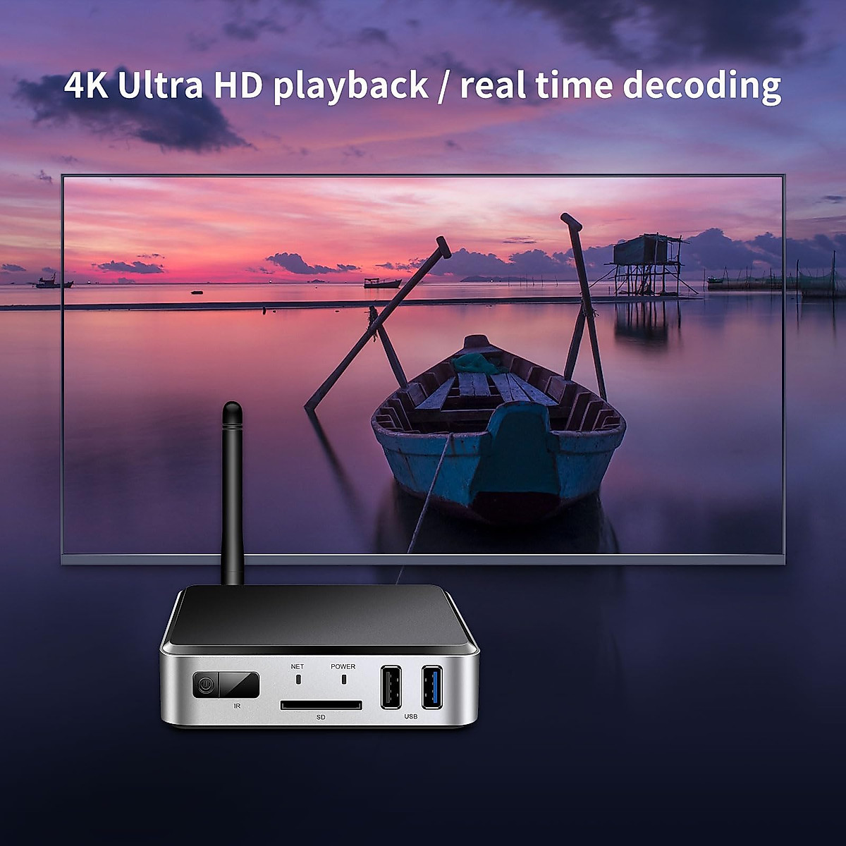 Geniatech APC395X3 Android 9.0 TV Box Mini PC,Quad-core Android Digital Signage Player, 4K HD WiFi Media Player for Industrial/Commercial