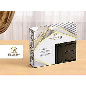 Acrylic Ziplock Bag Storage Organizer - Fits Quart Sized Bags, Opens for Easy Access, Durable Materials Tested to Last 3+ Years - Ziploc Bag Organizer for Drawer, Sandwich Bag Organizer