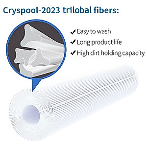 Cryspool CP-08055 Pool Filter Compatible with C1200, CX1200RE, PA120, Unicel C-8412, Filbur FC-1293, Waterway Clearwater II 125, 817-0125N,120 Sq. Ft, 1 Pack