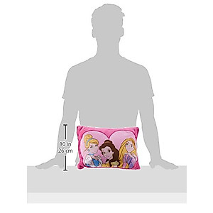 Disney Polyester Princess Decorative Toddler Pillow, Pink