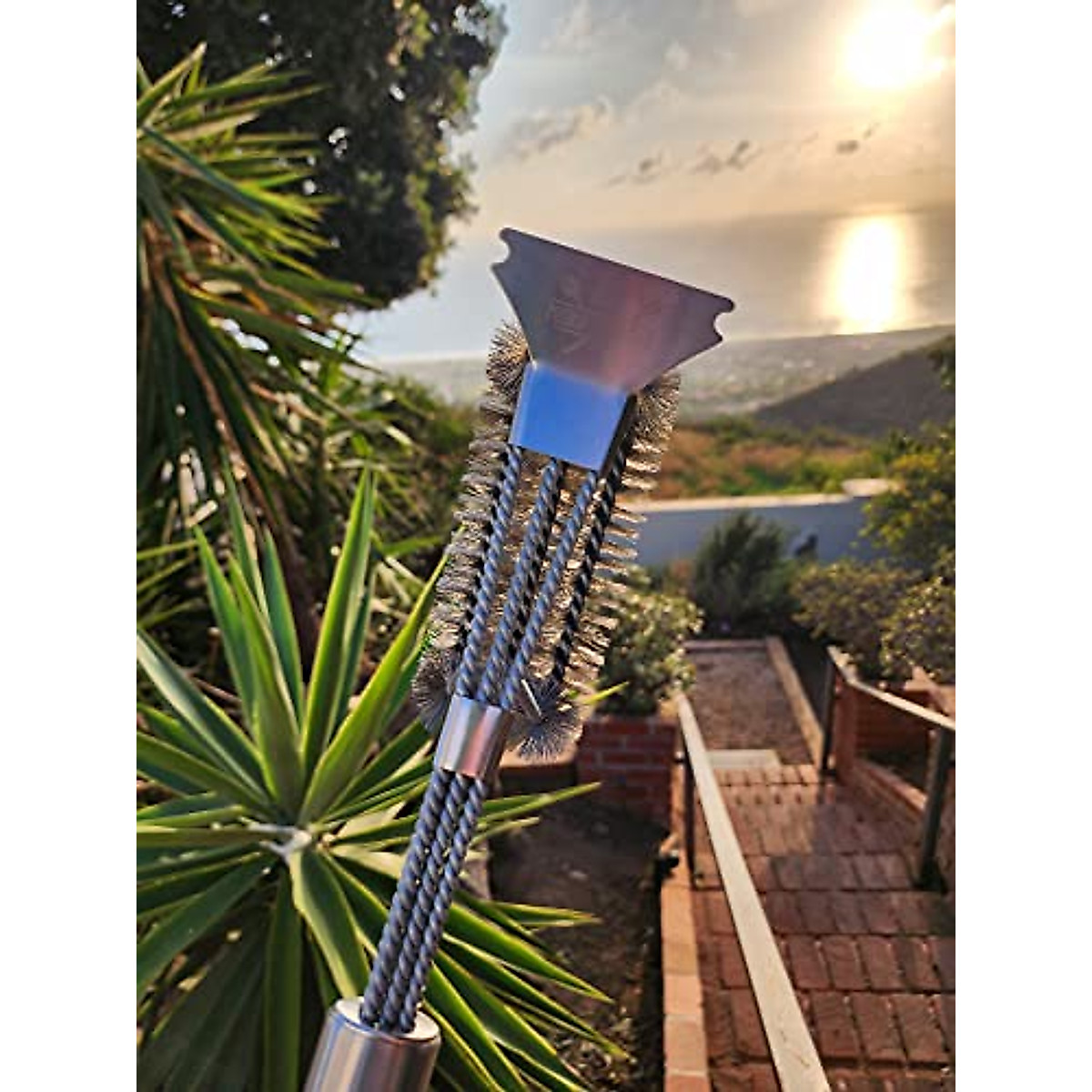 Commercial Quality Stainless Steel Grill Cleaning Brush and Scraper Tool Combo Brought to You by Misko Mountain Flavor Company