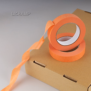 Lichamp 2 Pack Orange Painters Tape 1 inch, Orange Masking Tape 1 inch x 55 Yards x 2 Rolls (110 Total Yards)