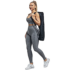 CHRLEISURE Butt Lifting Workout Leggings for Women, Scrunch Butt Gym Seamless Booty Tight (Dark Gray, M)