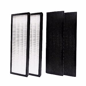 True HEPA Filter B Replacement Compatible with GermGuardian Air Purifier FLT4825 AC4825 AC4300 AC4800 AC4900 AC4850 Pure Guardian AP2200CA, Black Decker BXAP148, 2 Packs