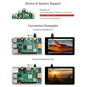 4inch IPS Capacitive 480×800 Touch Display LCD for Raspberry Pi 4B/3B+/3A+ CM3+/4 with DSI Interface Fully Laminated Screen Monitor @XYGStudy