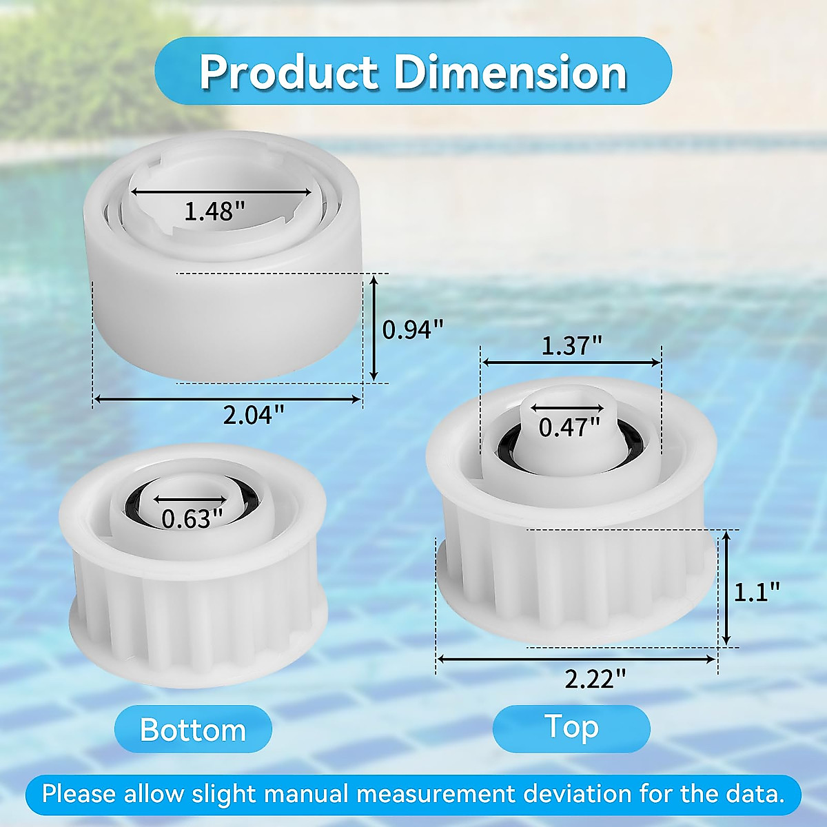 AOIT Guide Wheels Kit 3884997-R6 Compatible with Dolphin Pool Cleaners Nautilus CC Plus, DX3 DX4-4 Idlers & 2 Drive Gears Replacement for Maytronics Robotic Cleaner M200 M400 & Apollo 820 Series
