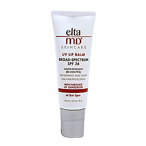 EltaMD UV Lip Balm Sunscreen for Lips, SPF 36 Lip Sunscreen with Zinc Oxide, Moisturizing Lip Balm for Dry Cracked Lips, Water Resistant SPF Lip Balm, Fragrance-Free, 1 Pack, 0.28 oz Tube
