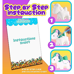 Insnug Sensory Toys Squishy Toy Food - Stress Relief Squishies for Girl Kids Age 4 6 8 10 Kawaii Jumbo DIY Slow Rising Squeeze Autism Unicorn Gift Ice Cream Cake Milk Shake Donut Painting Art Set