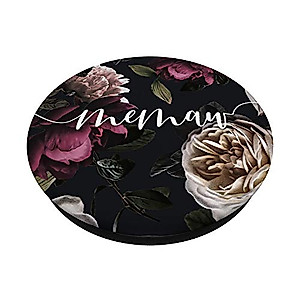 Memaw - Cute Floral Mother's Day Gifts for Grandma PopSockets PopGrip: Swappable Grip for Phones & Tablets