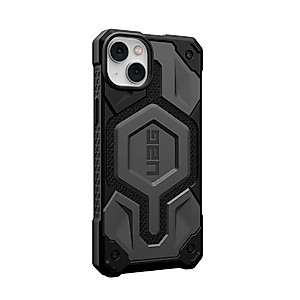 URBAN ARMOR GEAR UAG-IPH22LA-PMS-KS iPhone 14 Plus (6.7) 2022, Impact Resistant Case, MagSafe Compatible, Monarch Pro, Kevlar Silver