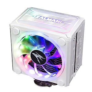 Zalman CNPS16X CPU Cooler w/Real aRGB 120mm Fans, Addressable RGB Top Cover, Corrugated Heatsink, 4 Heat Pipes, 180W TDP for Intel & AMD CNPS16X (White)