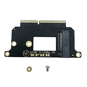 iRomehony M.2 NGFF M-Key NVME SSD Convert Card Adapter Replacement for Mac Pro 2016 2017 13" A1708