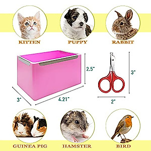 LLSPET Food and Water Bowl for Hamster/Rabbit/Chinchilla/Guinea Pig Other Small Pets,Rabbit Guinea Pig Hay Feeder,Made from Non-Toxic, BPA Free Plastic and Minimizing Waste and Mess