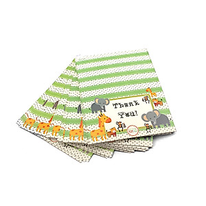 Adorox 24 Pieces Baby Jungle Zoo Animals Thank You Cards Baby Shower Birthday Party Safari Theme Boys Girls