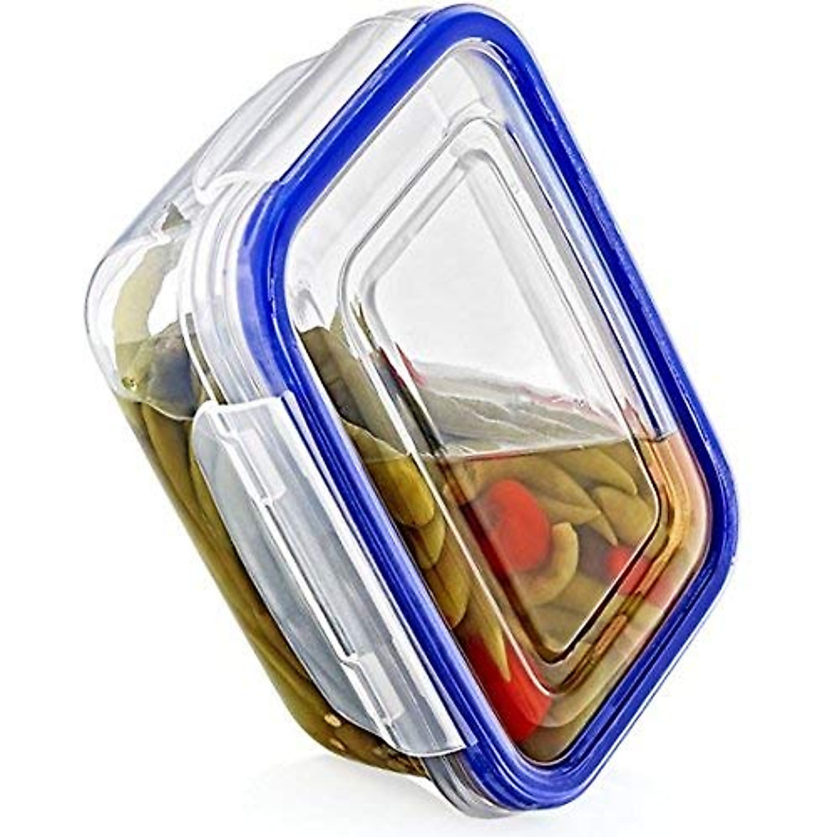 Large Plastic Food Storage Container with airtight Lid for Pantry, Fridge- 10 Cup, 80 Oz- BPA Free, Leakproof Sealed Container- Microwave, Dishwasher and Freezer Safe (Clear)